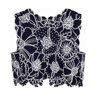 Farm Rio Top Richelieu - - Tops - Damen - Blau - M