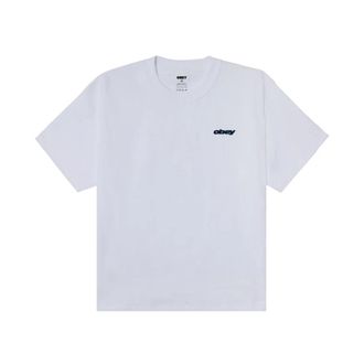 Obey Rundhals-T-Shirt - - Tops - Herren - Wei&szlig; - S