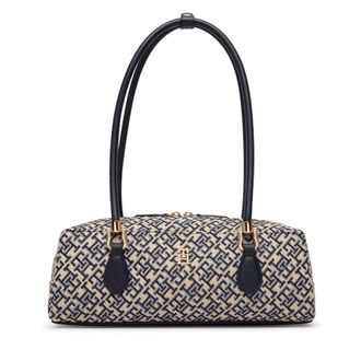 Tommy Hilfiger Handtasche Tommy Hilfiger Th Grace Shoulder Bag Jacquard AW0AW18752 Blau