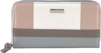 Tom Tailor Juna Damen Geldbörse Portemonnaie Reißverschluss Groß Rosa