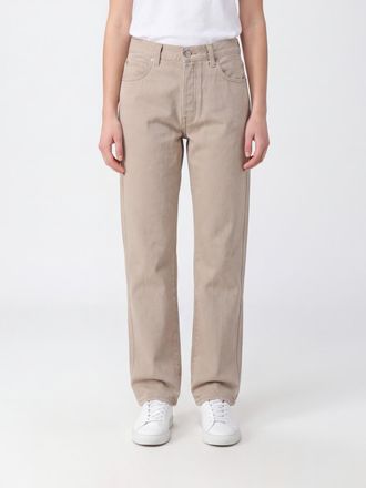 Khaite Jean droit Callum taille mi-haute en denim de coton &agrave; cinq poches