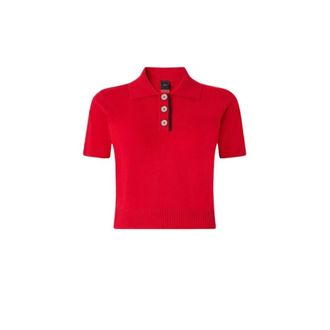 Pinko Gorgona Polo-Shirt - - Tops - Damen - Rot - S