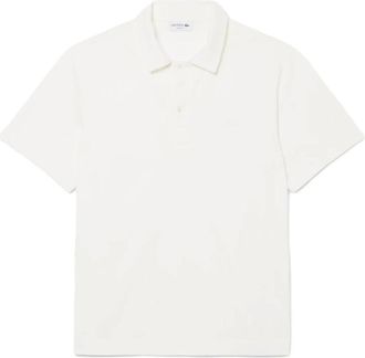 Lacoste Homme, Tops, Blanc, Taille: S Polo Brod&eacute; Col Ouvert Coupe Classique Paris