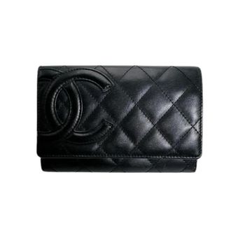 Chanel Portefeuille en cuir Pre-owned - Femme - Pre-owned - Noir - Taille: ONE Size