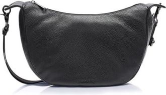 Mandarina Duck Mellow Leather Hobo, Femmes, Noir