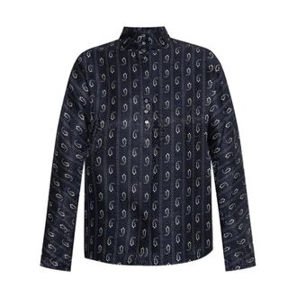 Tory Burch Paisley-Hemd mit Mandarin-Kragen - - Blouses & Shirts - Damen - Blau - 2XS