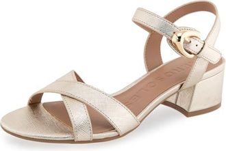 Aerosoles Sandales &agrave; talons Cinzia pour femme, Similicuir textur&eacute; dor&eacute; m&eacute;tallis&eacute;, 43 EU