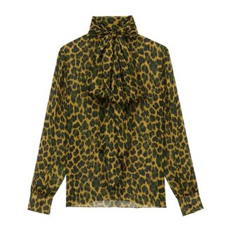 Saint Laurent Damen, Blusen & Hemden, Grün, SGröße