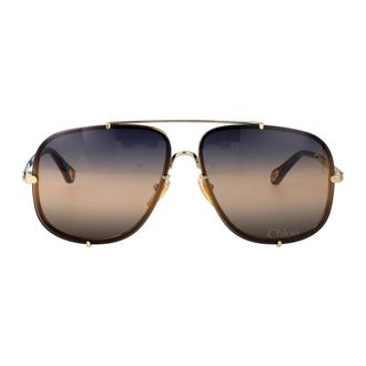 Chlo&eacute; Pilotenbrille - - Accessories - Damen - Gelb - 62 MM