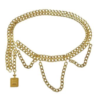 Chanel Ceinture cha&icirc;ne vintage doccasion - Femme - Pre-owned - Jaune - Taille: ONE Size