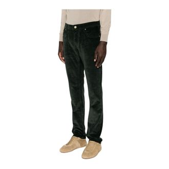 Jacob Cohen Pantalon droit en velours c&ocirc;tel&eacute; stretch Bard - Homme - Pantalons - Vert - Taille: W32