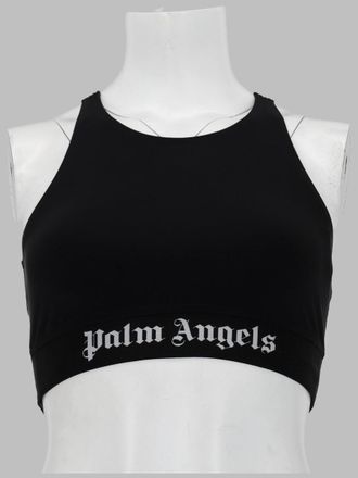 Palm Angels Classic Logo Cropped Top - Black