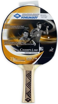 Schildkrot Fitness Donic-Schildkröt Tischtennisschläger Champs Line 150, FSC-Holz Noppen innen, Jade - ITTF Belag, 705116