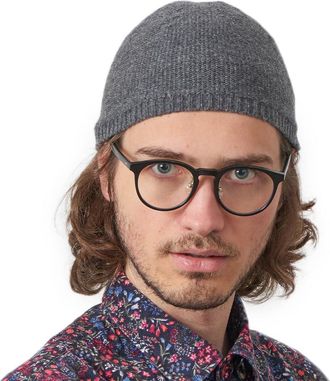 Charm by Casualbox Herren Winter M&uuml;tze Kufi - Skull Cap Fisherman Beanie H&uuml;te Islam Muslim Gebet Kappe Takke Namaz Aus Wolle Dunkel Grau XL