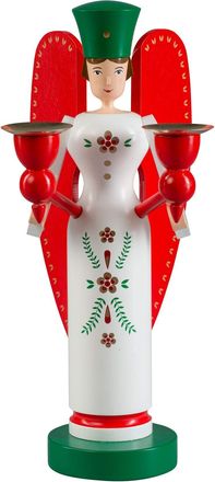 Rudolphs Schatzkiste Weihnachtsfigur Engel mit T&uuml;llen H&ouml;he 26cm NEU Weihnachten Lichter Schnee Seiffen Kerzen Erzgebirge Winter Dekoration Bergbau Kirche Licht Holz Wald F