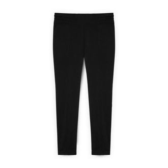 Fiorella Rubino Jeggings mit Frontfalte und dekorativen Kn&ouml;pfen - - Trousers - Damen - Schwarzk - S