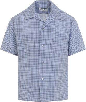 Maison Margiela Homme, Chemises, Bleu, Taille: S Chemise en lin bleu clair