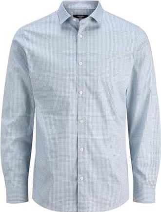 Jack & Jones Jprblablackpool AOP Ls T-Shirt Stretch Sn, Chambray Blue., M