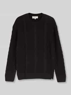 Tom Tailor Denim Pullover mit Zopfmuster-Struktur