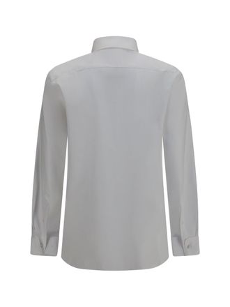 Giorgio Armani Mens Shirt Soft Cotton With French Collar Optical White