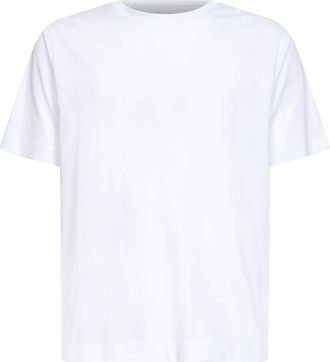 Dries Van Noten Homme, Tops, Blanc, Taille: S T-Shirt en Jersey de Coton
