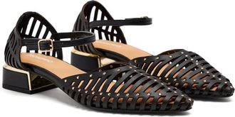 Gioseppo Ballerinas mit Riemen, Absatz, Leder, Schwarz, 40 EU