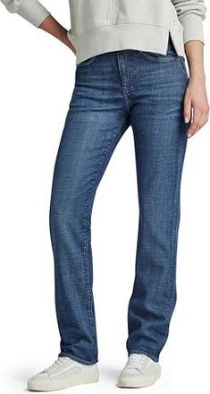 G-Star G-Star Femme Jean Strace Straight, Bleu (faded blue copen D23951-D441-G318), 27W / 28L
