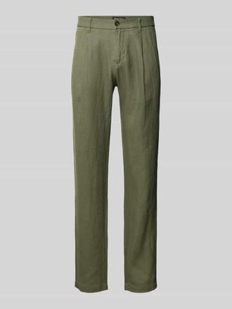 Marc O'Polo Tapered Leinenhose mit Bundfalte Modell OSBY JOGGER