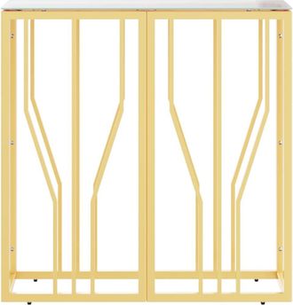 Generic Konsolentisch aus Edelstahl, Eingangstisch mit Geometrischem Muster, Stilvoller, Zeitgen&ouml;ssischer Flur f&uuml;r Wohnzimmer, Foyer und Inneneinrichtung (Gol