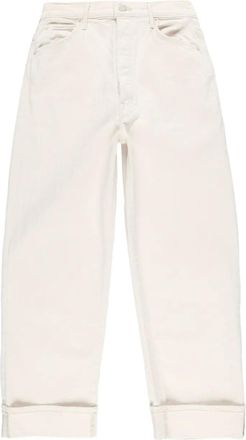 Mother Spitfire Jeans mit Umschlag - Wei&szlig;