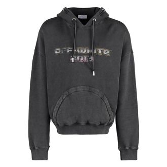 Off-white Logo Print Hoodie - - Sweatshirts & Hoodies - Herren - Grau - S