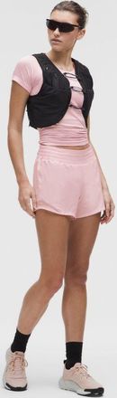 lululemon Short Hotty Hot doublé taille haute pour Femmes - 10 cm - Rose - Taille 12
