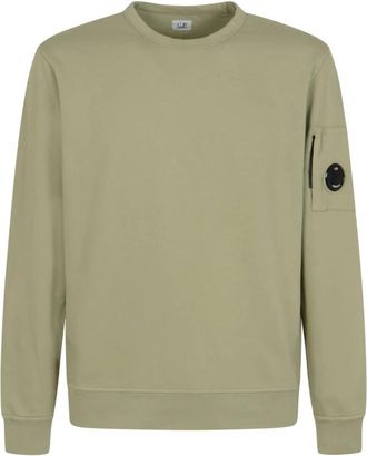 C.P. Company C.p. Company, Homme, Sweatshirts et sweats &agrave; capuche, Vert, Taille: M Light Fleece Crewneck SweaT-shirt