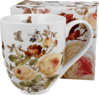Duo Flowers Classic XXL Becher 1000 ml ZAHRA New Bone China Porzellan