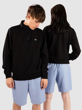 Lacoste High Neck Zipped Jersey Sweat noir