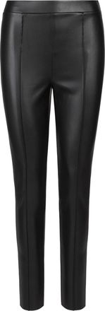 Apart Fashion Damen Lederimitat Leggings Hosen, schwarz, Normal