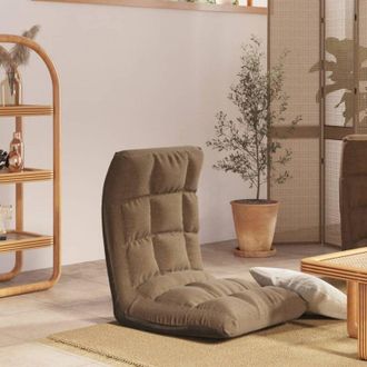 vidaXL Bodenstuhl Faltbar Taupe Stoff Vidaxl