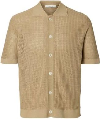 Selected Polo manches courtes en tricot de coton