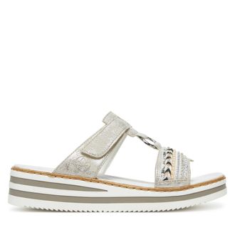 Rieker Pantoletten Rieker V02M6-40 Silberfarben