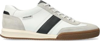 Mephisto Elyo Sneaker, Velours- / Glattleder Kombi., hellgrau weiß blau Komb., Wechselfußbett Grau Gr. 40 1/2