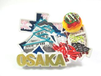 Generic Osaka Magnet Souvenir Japan Gro&szlig;stadt Sushi Kirschbl&uuml;te Tempel (A45)
