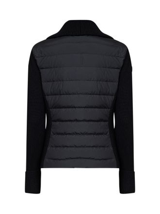 Moncler Wool-Knit Hybrid Padded Down Jacket - Black