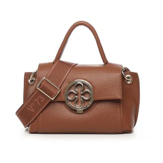 V° 73 Femme, Sacs, Brun, Taille: ONE Size Sac Bandoulière en Cuir Marron avec Boucle