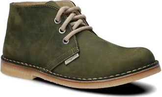 Nagaba Bottes pour homme - Bottes en cuir - Chaussures &agrave; lacets - Bottines pour homme - Chaussures traditionnelles - Vintage, Cuir lisse graiss&eacute; vert olive, 