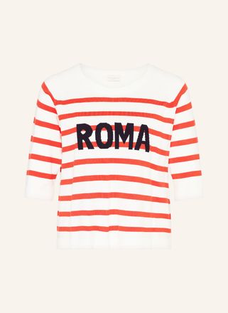 Milano Milano Italy Oversized-Pullover Mit 3/4-Arm rot