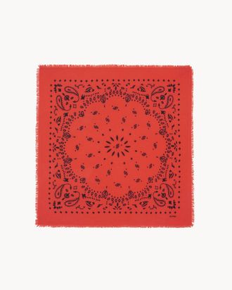 Kujten Grand bandana cachemire imprim&eacute; - Grand Bandana Hachiko