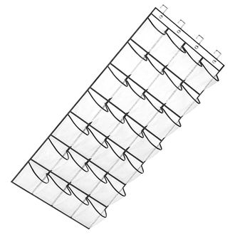 NUOBESTY T&uuml;rh&auml;nger Schuhaufbewahrung mit Haken 28 F&auml;cher Netzgewebe Wei&szlig; Wandh&auml;ngeorganizer f&uuml;r T&uuml;r Aufbewahrungstasche mit Gro&szlig;em Fassungsverm&ouml;gen f&uuml;r Zuhause