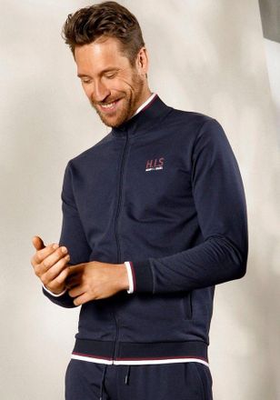 H.I.S Sweatjacke Stehkragen mit Streifen