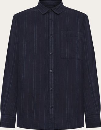 Knowledge Cotton Apparel Herren vegan Hemd Regular Navy