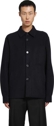 Harris Wharf London Wool Cashmere Shirt Jacket